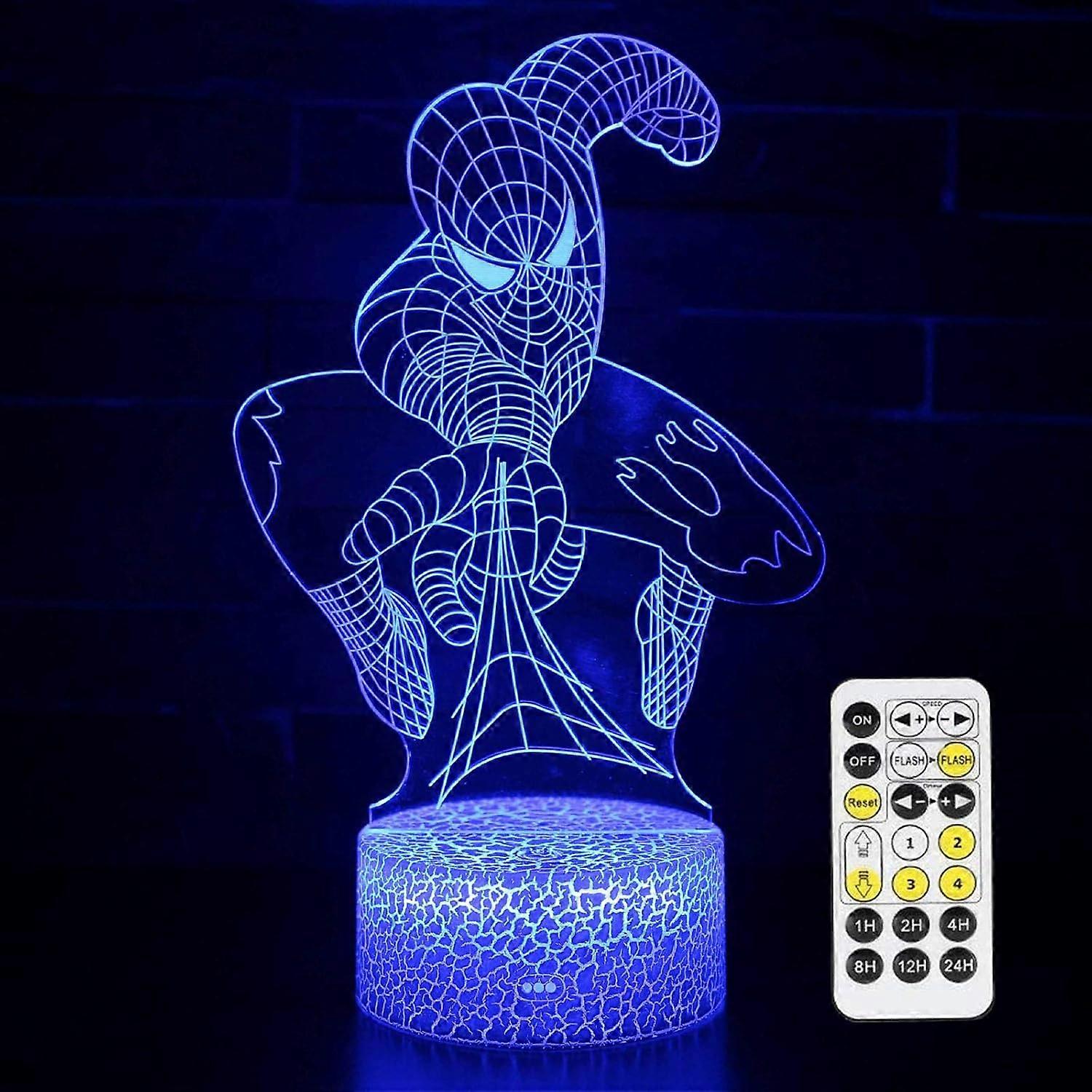 Superhero 3D Night Light, Spiderman Toys for Boys, Fun Mens Gadget ...