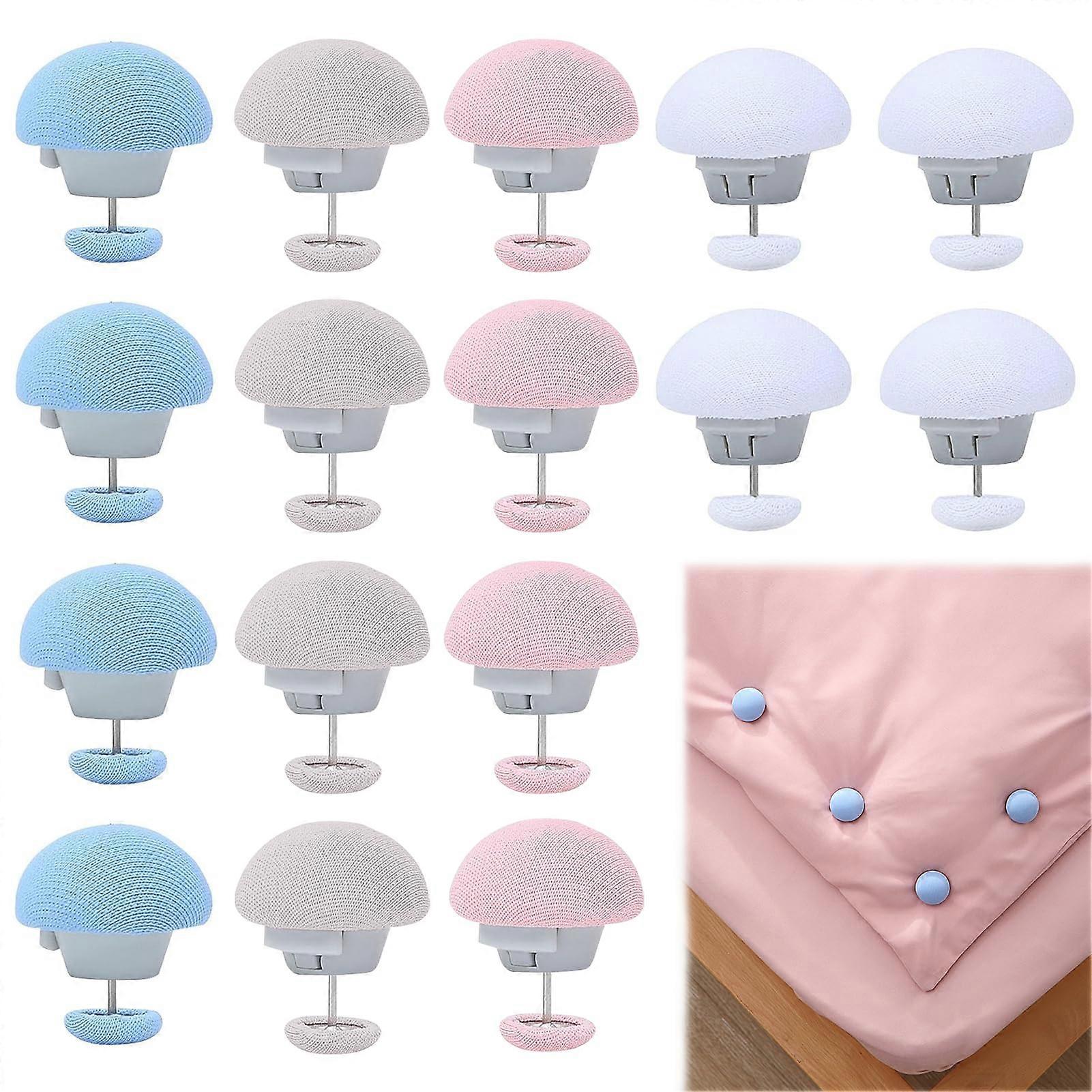 16Pcs Portable Mushroom Duvet Clips,with Buttons Non Slip Duvet Cover ...