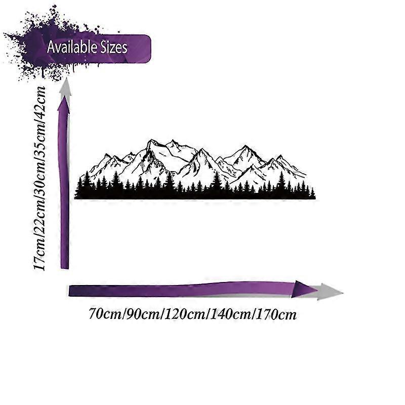 Grote Panorama Mountain Forest Tree Camper camper auto sticker sticker ...