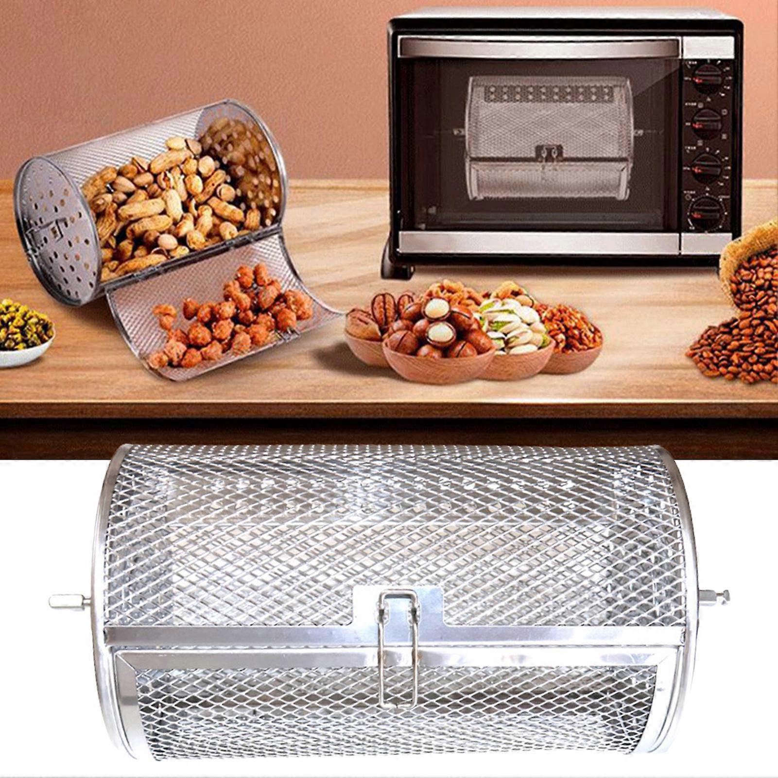 Stainless Steel Rotating Grill Basket Set for Outdoor Grilling ...