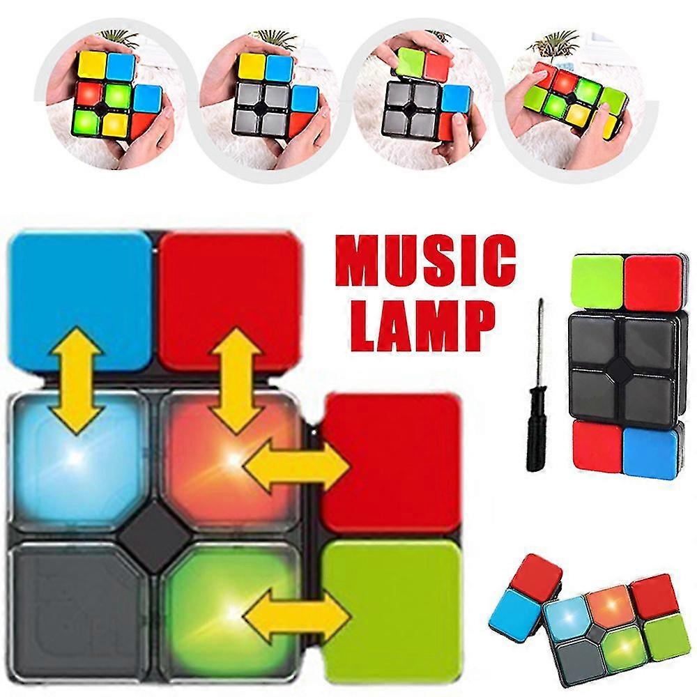 Led Magic Music Cube Flip Slide Cube Light Multiplayer Puzzle Toy 4 ...