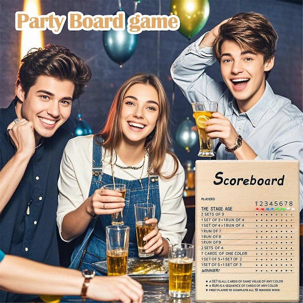 Phase 10 Score Board, 2025 New Wooden Phase 10 Scoreboard and Round ...