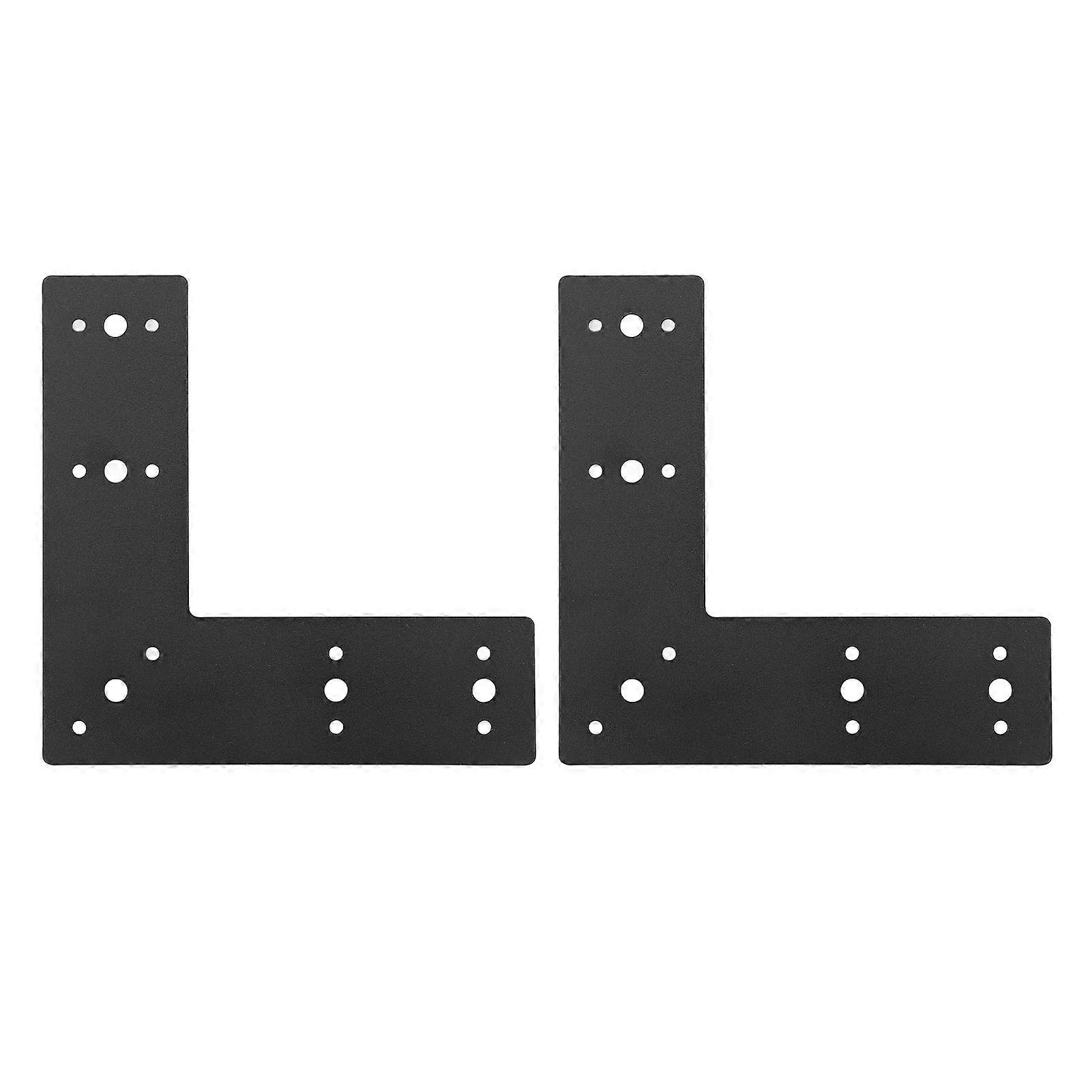 L Shape Flat Bracket Black Powder Coated Carbon Steel Right Angle Flat ...