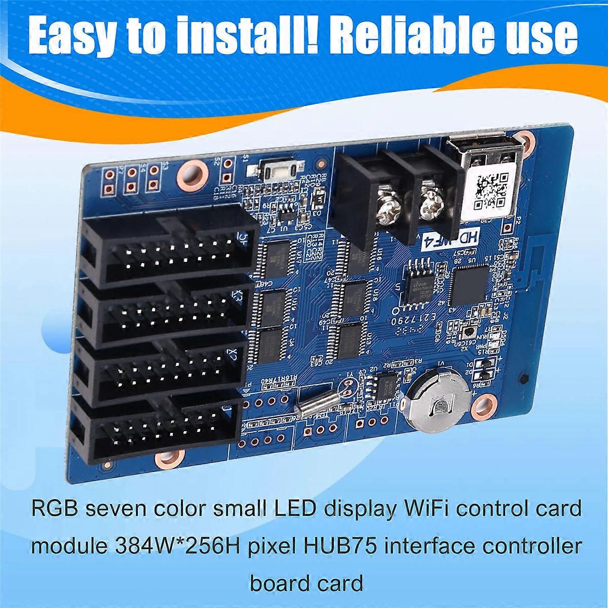 HD-WF4 RGB Seven Color Small LED Display WIFI Control Card Module ...