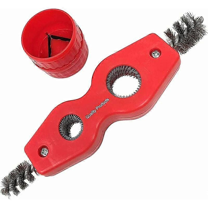 Copper Pipe Cleaner, 4 in 1 Deburring Pipe Cleaner, Pipe Deburring Tool, Pipe Deburring Rust ...