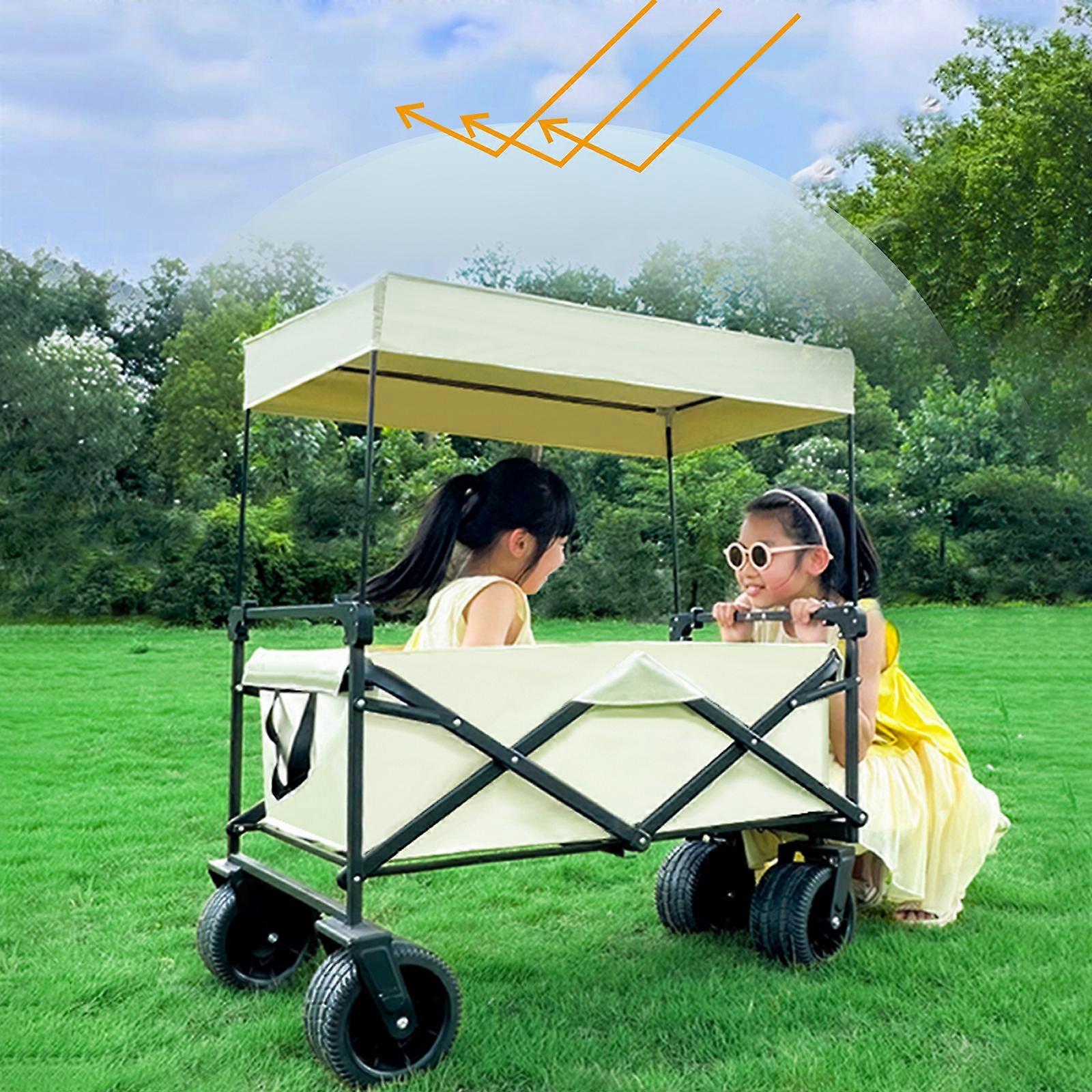 Folding Wagons Cart Awning Canopy, Outdoor Folding Trolley Accessory ...