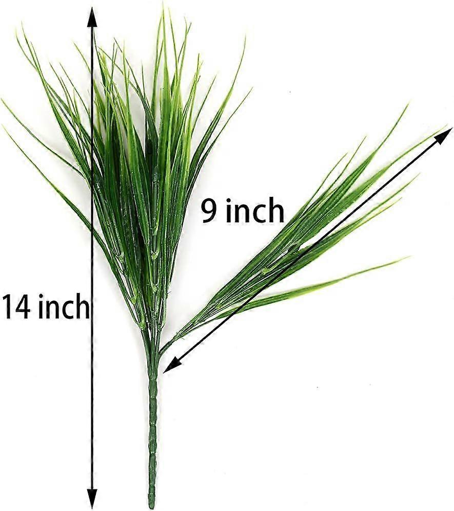 6pcs Artificial Grass Plants Bushes Faux Plastic Fake Wheat Grass for ...