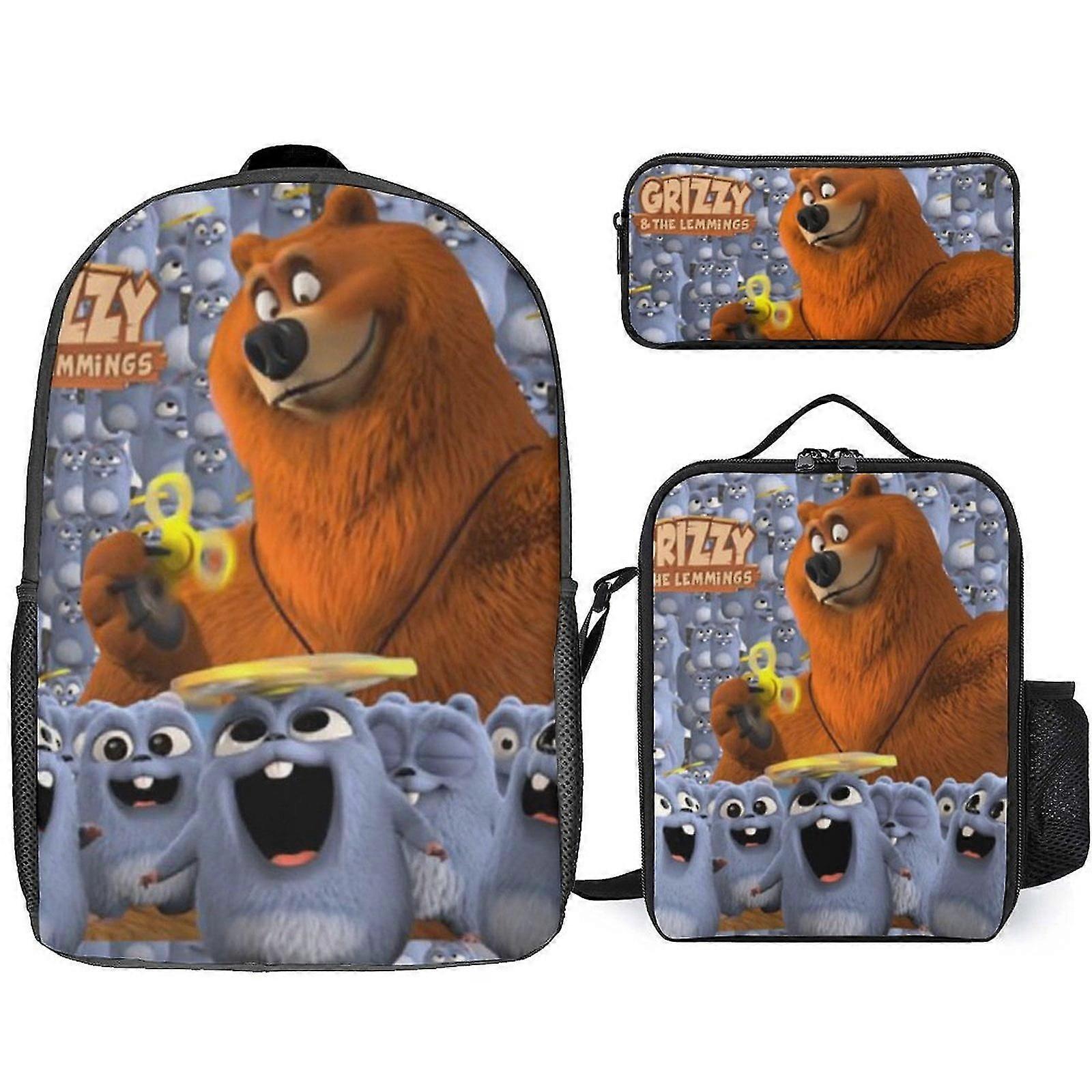 p443 Grizzy And The Lemmings Students Backpack School Bookbag with ...