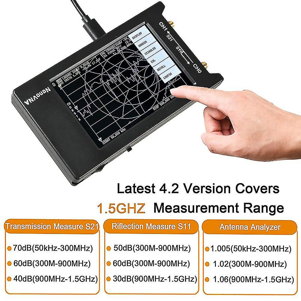 Nanovna-h4 Vector Network Analyzer 10khz-1.5ghz Hf Vhf Uhf Antenna ...
