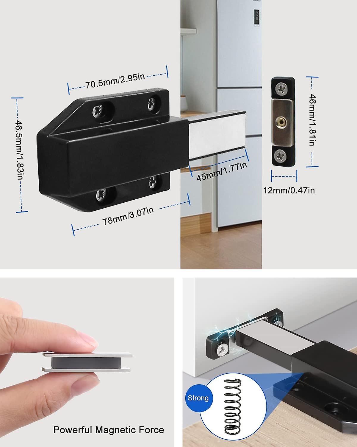 Push to Open Closure Magnet Magnetic Latch Push Door Lock 4 Pieces Push ...