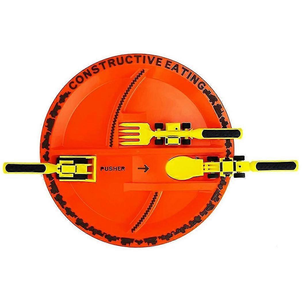Children's Car Tableware Bulldozer Excavator Shovel Toddler Forks And ...