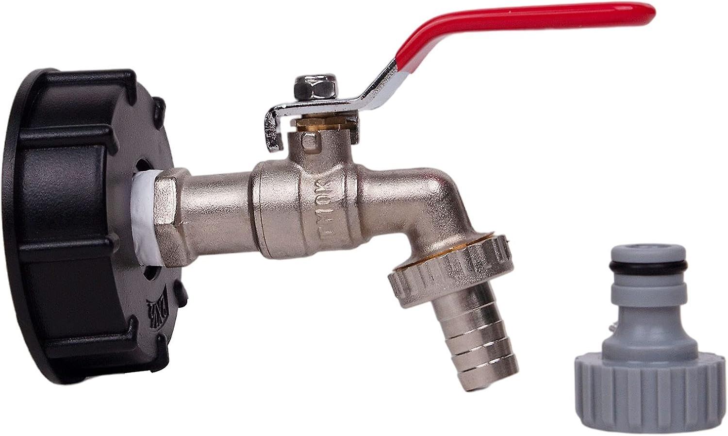 Faucet 1000L Rainwater Collector Faucet, IBC Water Tank Adapter 1/2 ...