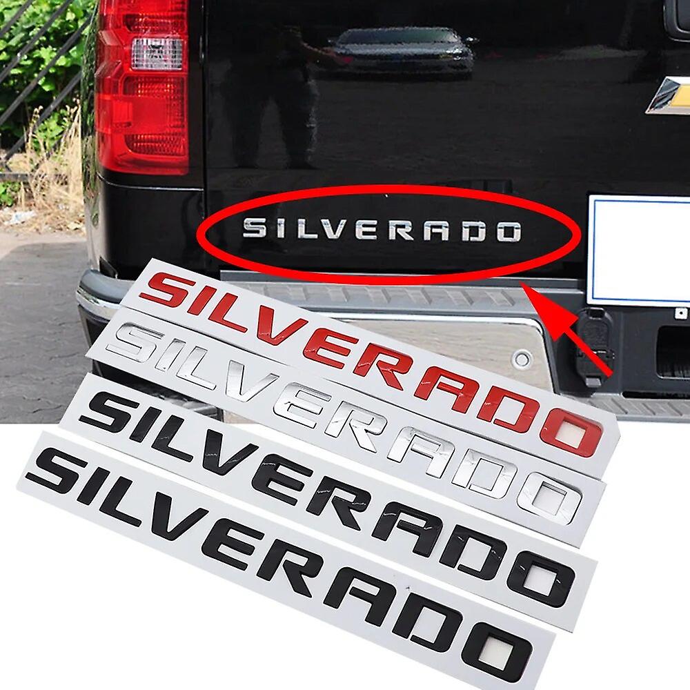 1PC 3D ABS Plastic SILVERADO Car Letter Logo Sticker Rear Door ...