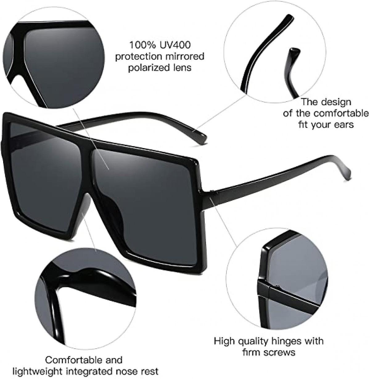 Sunglasses 1 packsfor Women Men Retro Aviator Square Goggle Classic ...