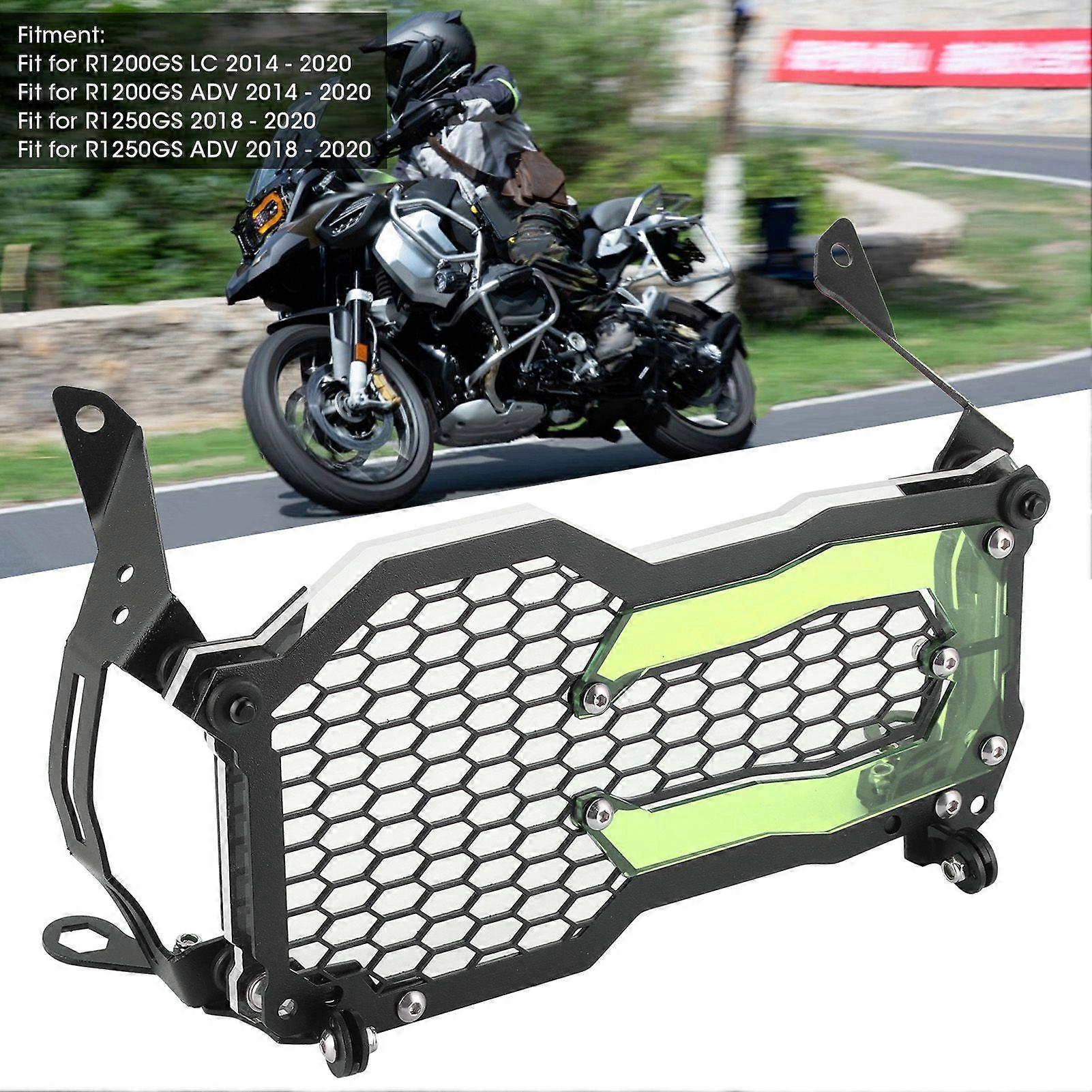 Stainless Steel Headlight Guard Grille Cover with Acrylic Lamp Patch ...