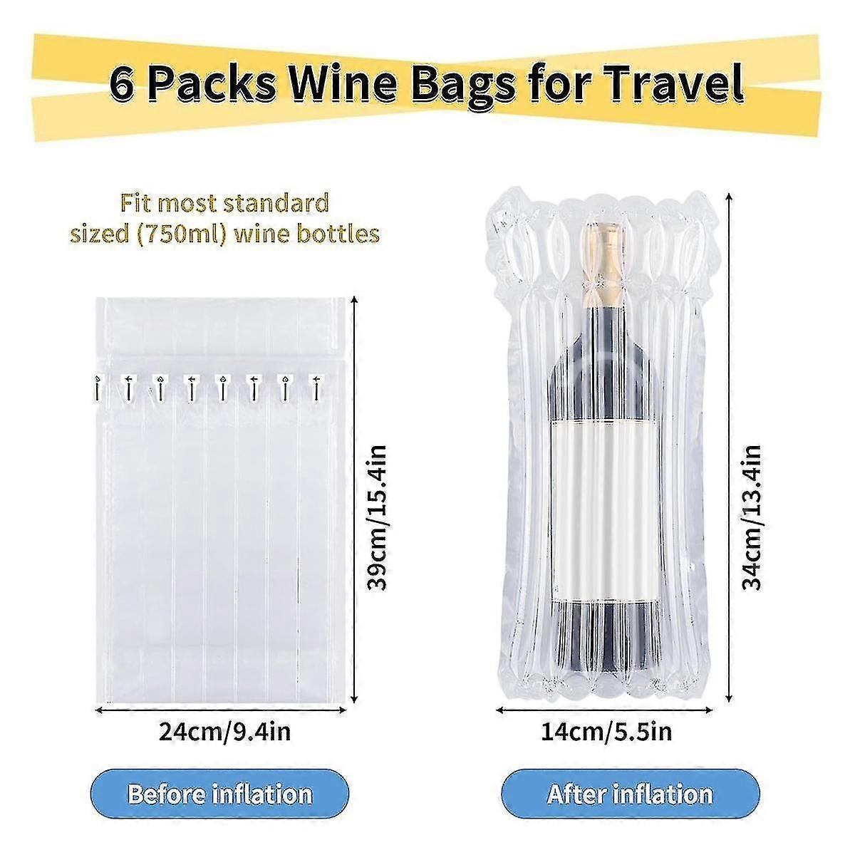 Wine Bottle Travel Protector Bags, 20 Packs Inflatable Wine Bags For ...