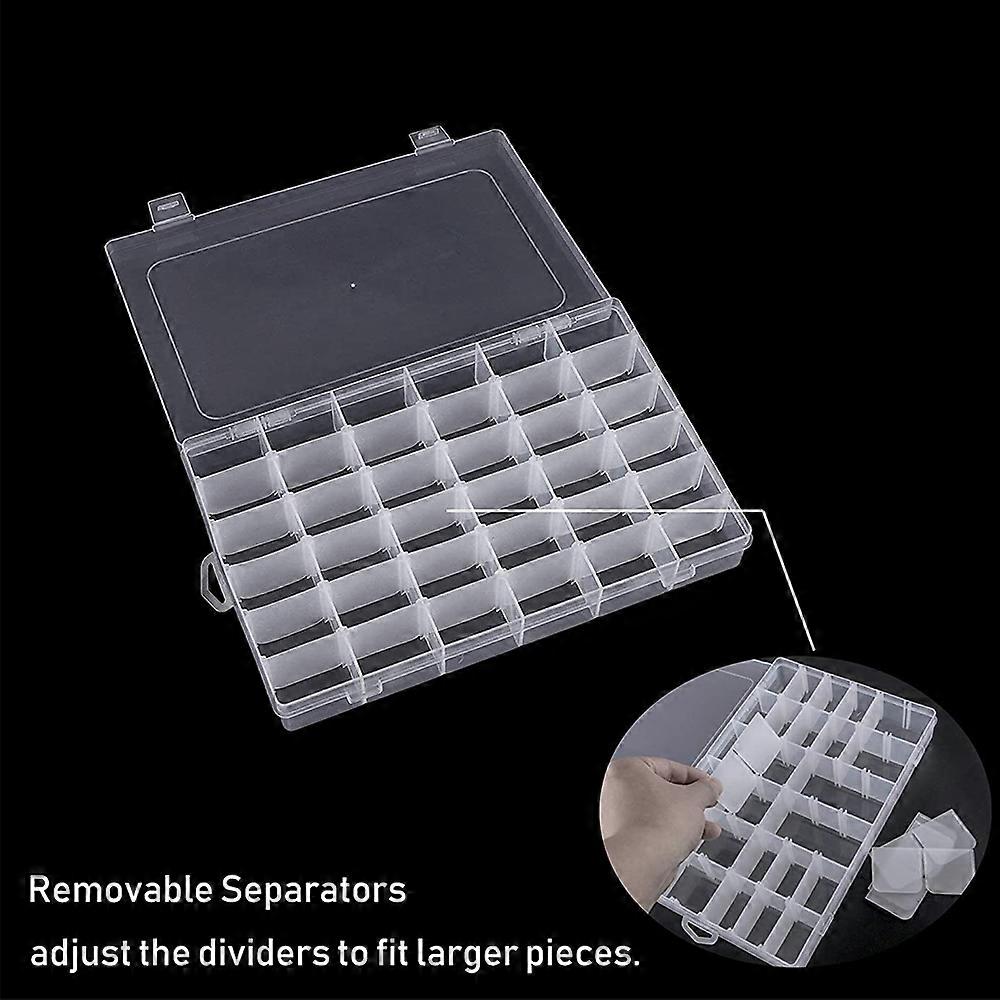 Organizer Box with Adjustable Dividers, 15/24/36 Compartment Organizer ...