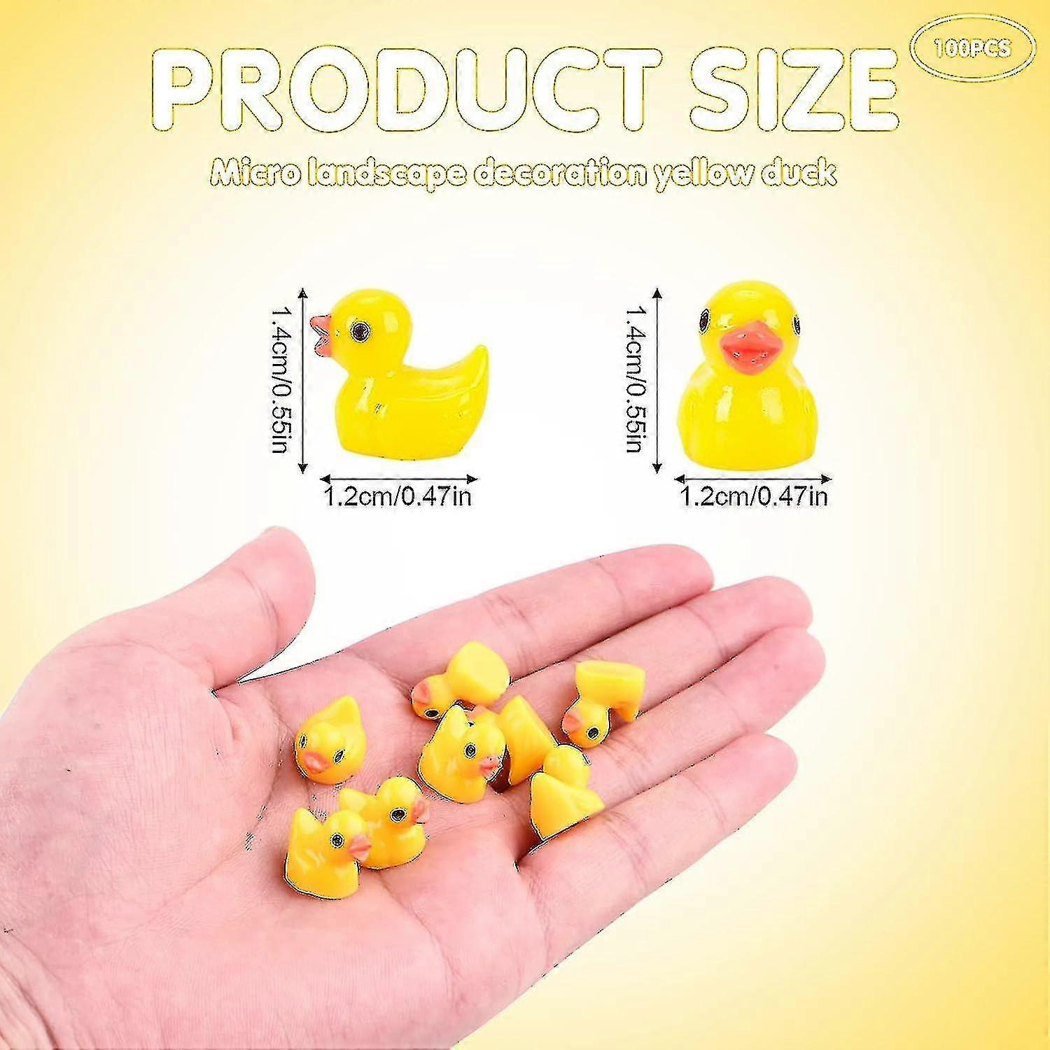 100 Ducks Mini Animal Figures, Tiny Ducks Resin Ducks Miniature, Mini ...