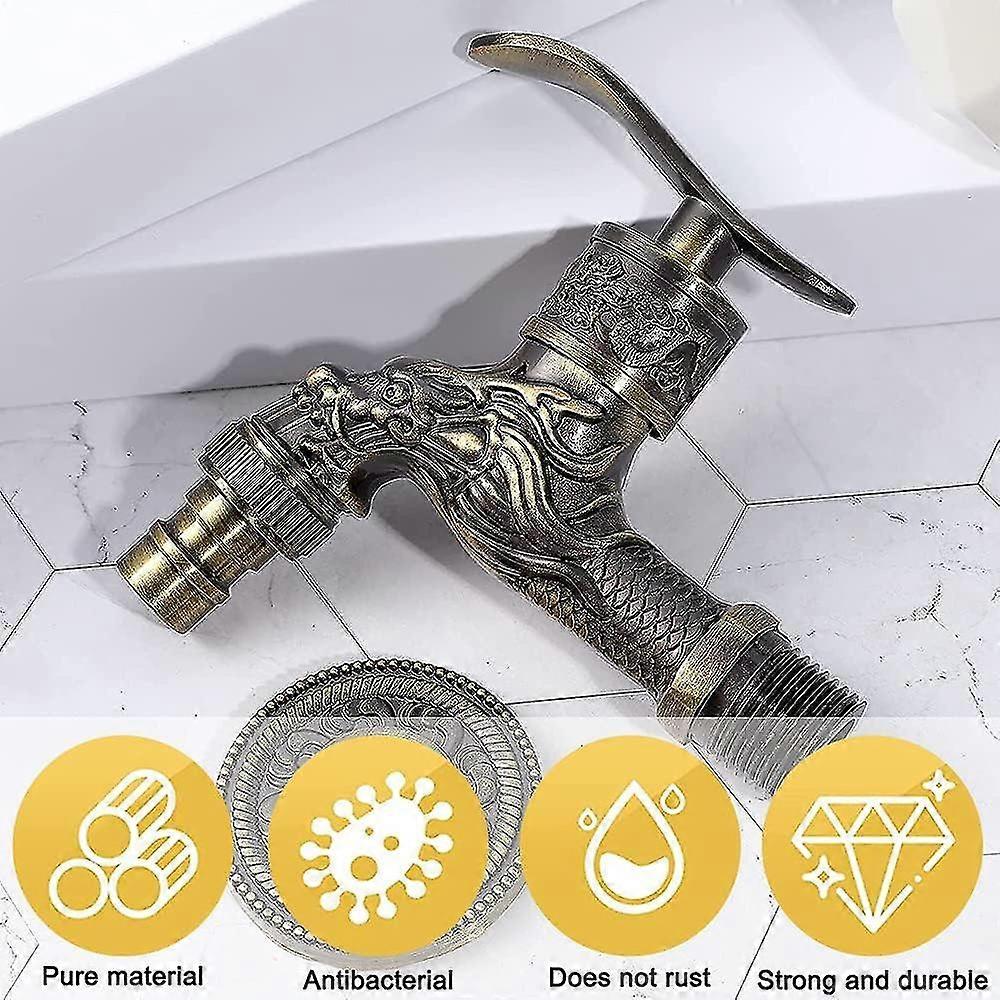 Washing Machine Faucet Outdoor FaucetRetro Brass Wall Mounted Faucet ...