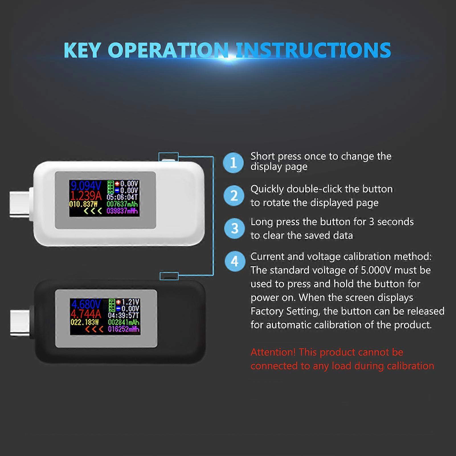 Type-C Bidirectional Tester for Current Voltage Multifunctional Digital ...