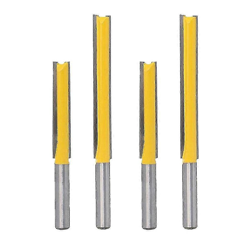 4x Extra Long Straight Router Bit Wood Milling Cutter Slotted Trimming ...