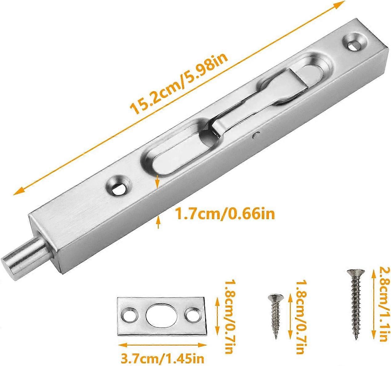 2 Pieces Concealed Door Latch, 15cm Sliding Door Latches, 304 Stainless ...