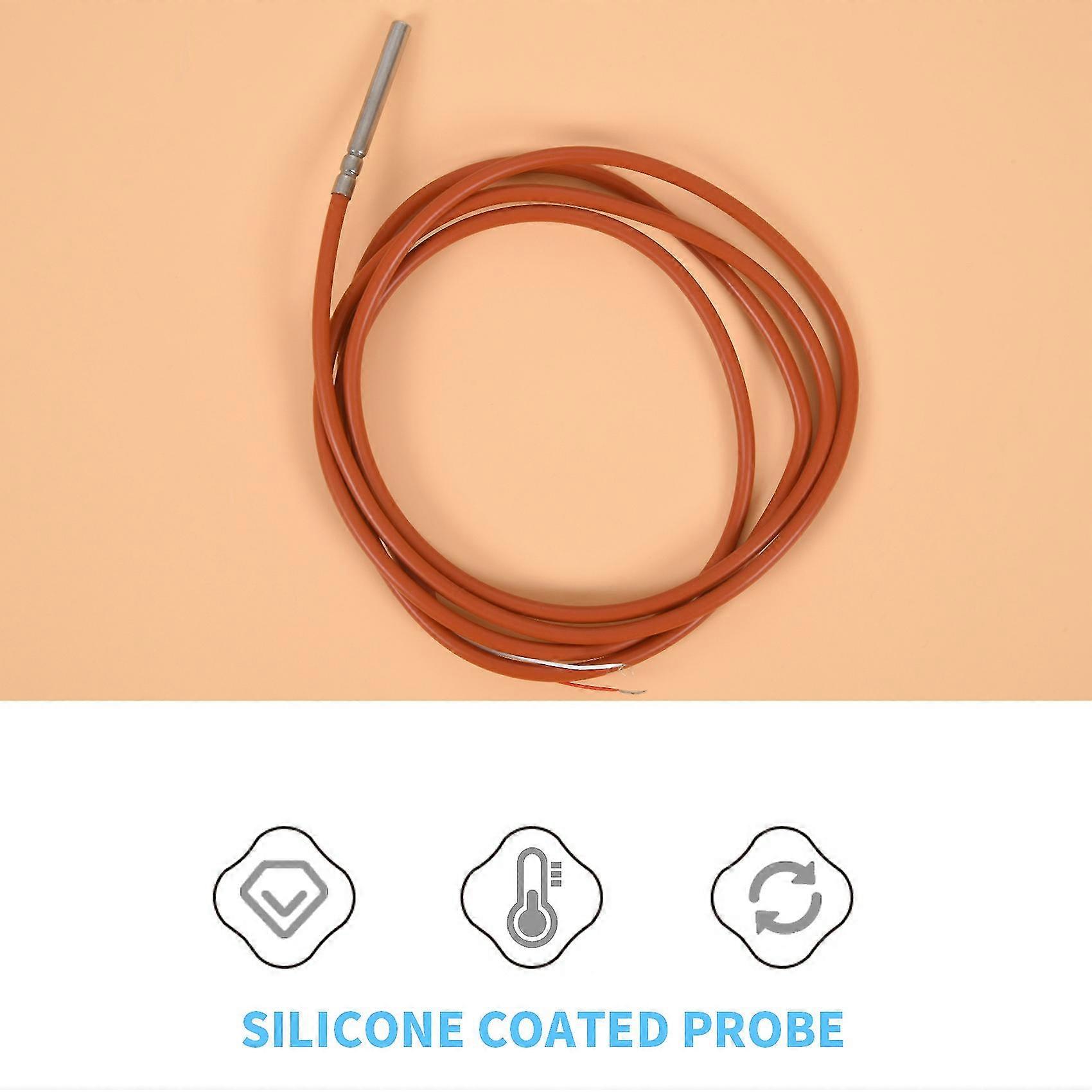 2 Wire Pt1000 Temperature Sensor Thermistor Silicone Gel Coated 1 ...