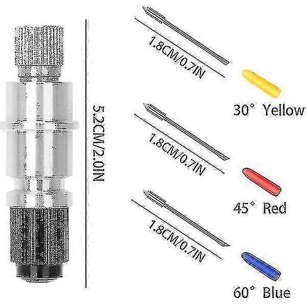 Cb09 Graphtec Blade Holder Base With 18pcs Cutting Blades (30/45/60 ...