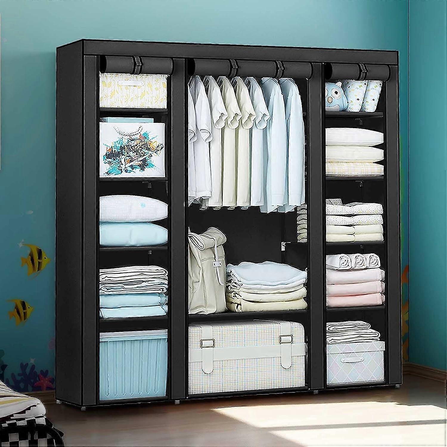 Fabric Canvas Wardrobe Cloth Wardrobes For Bedroom Clothes Storage ...