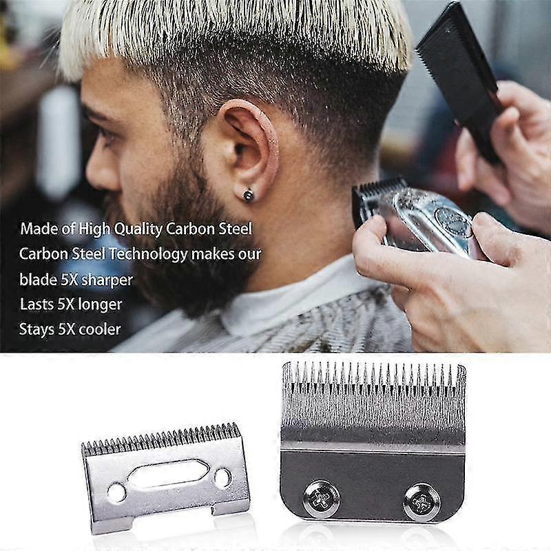 2 Sets Professional Adjustable Clippers Blades Carbon Steel Hair ...
