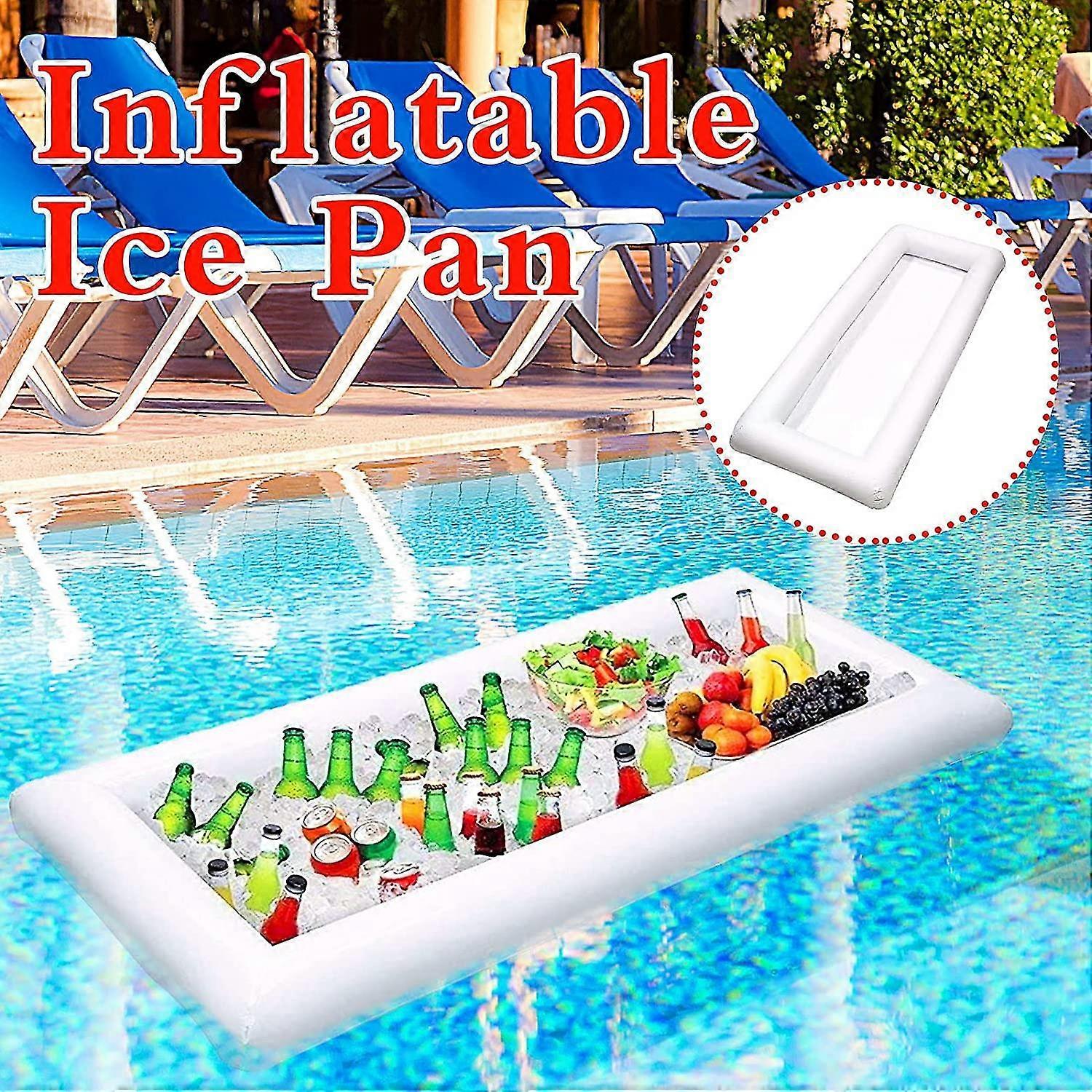 Inflatable Ice Serving Bar Pool Party Buffet Drink Cooler Floating Ice ...