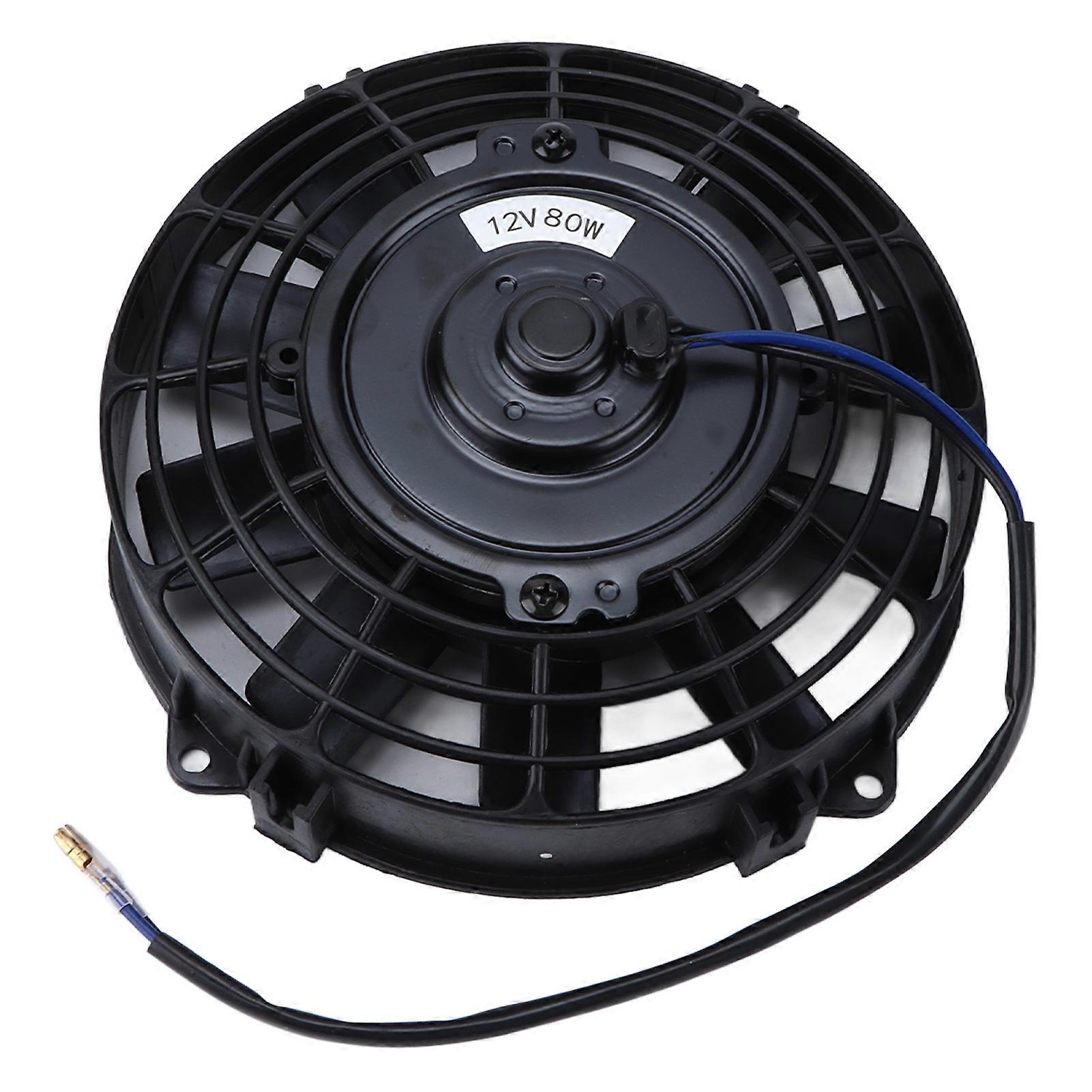8in Electric Radiator Cooling Fan 12V 80W Straight Blade Pull Push Slim ...