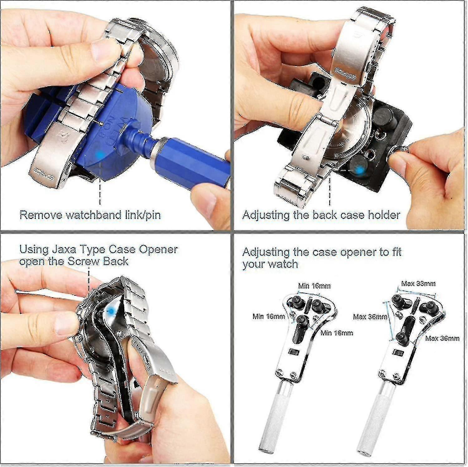 147 Pieces Watch Tool Set, Watch Repair Watchmaker Tools Watch Tool Kit ...