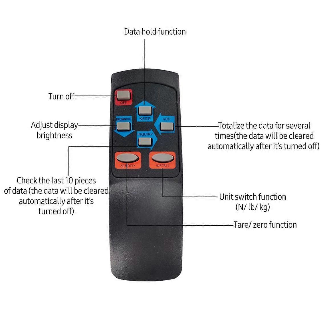 1500kg/1000kg/500kg Digital Crane Scale with 65ft Remote Control Heavy ...