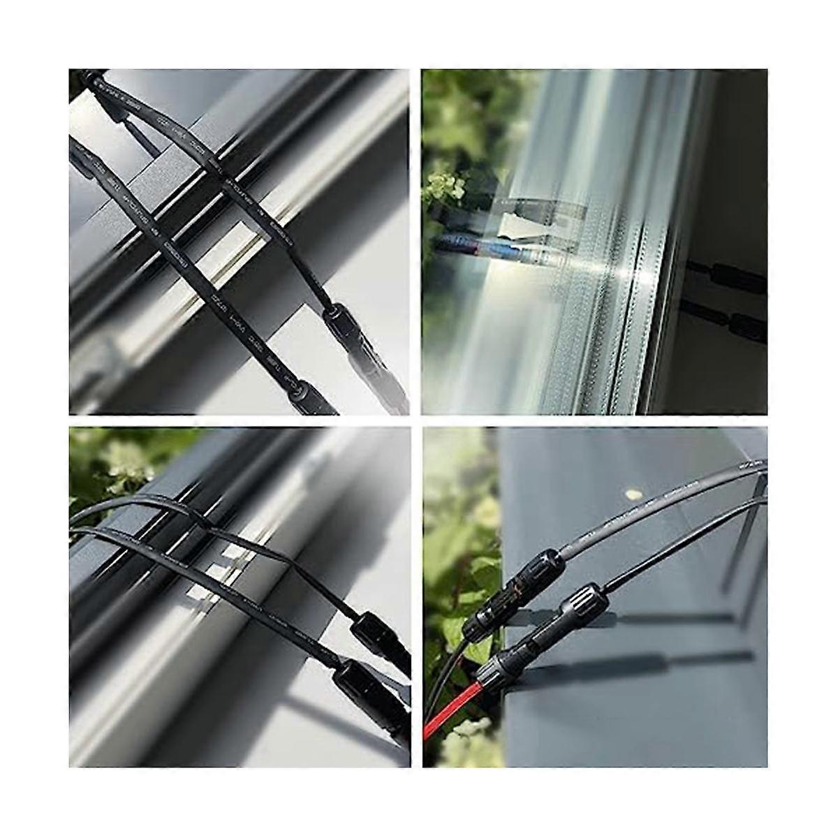 1 Pair of Solar Cable Window Feedthrough, 16Inch Flat Solar Panel ...