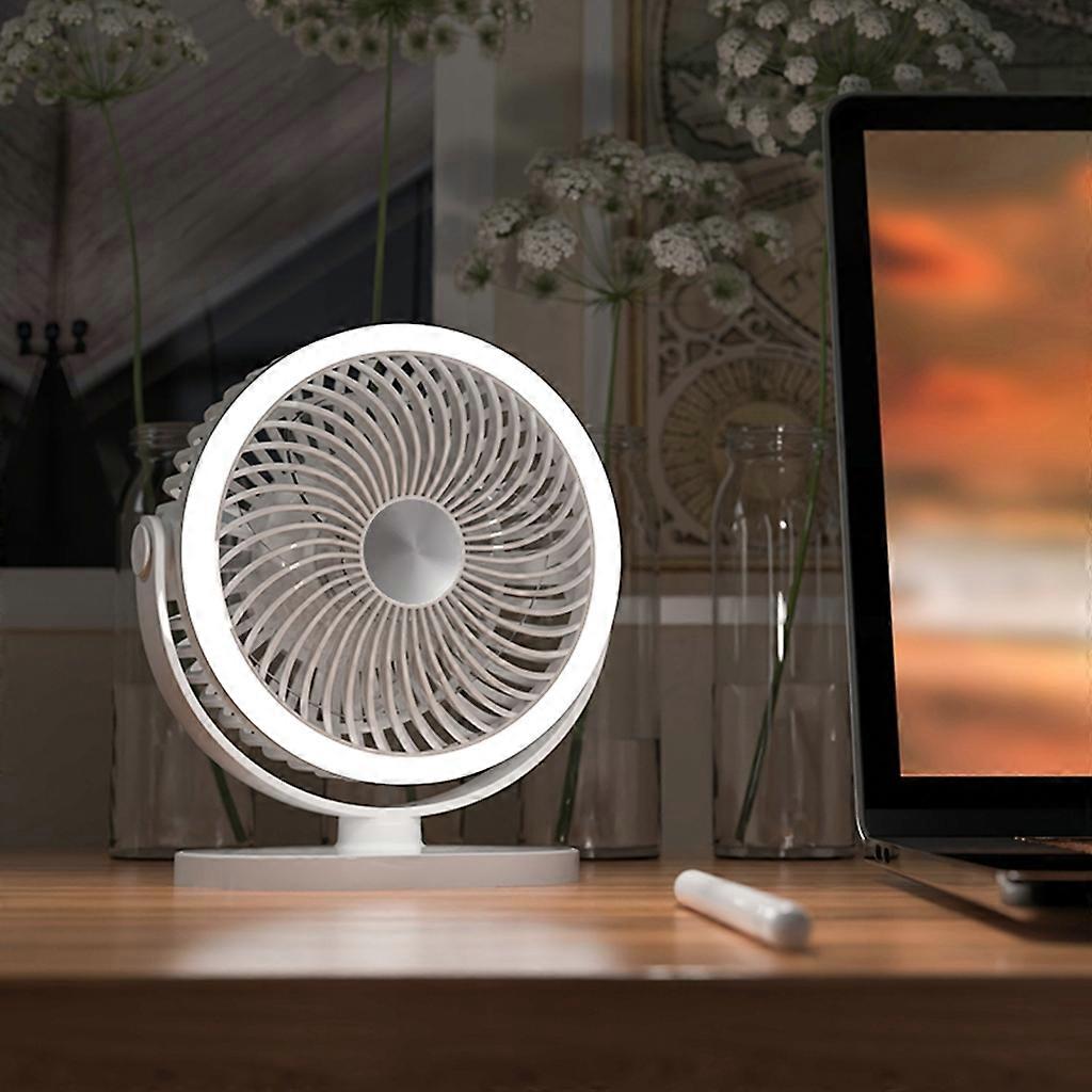 Summer 2 Speeds USB Cooling Fan with LED Light Desktop Table Fan for ...