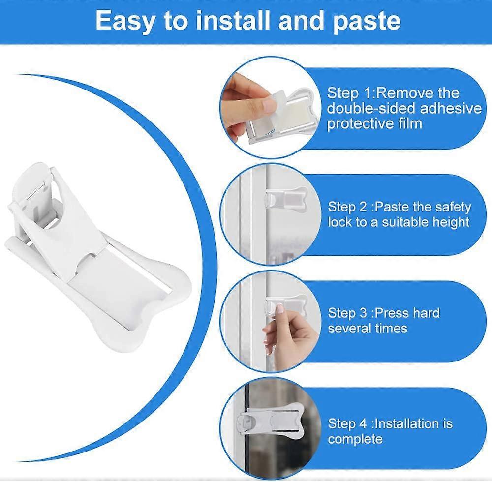 4 PCS Sliding Door Locks for Baby Proofing, Keyless Child Safety Locks ...