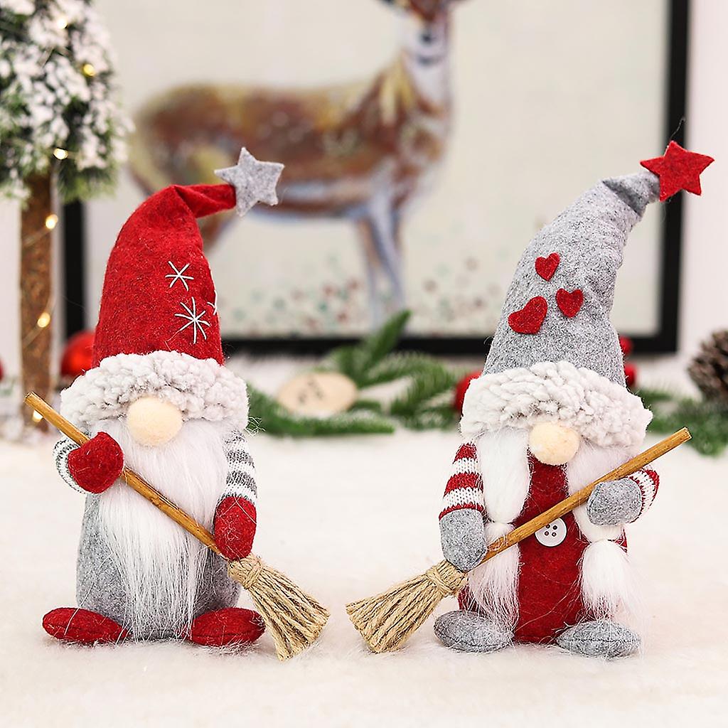 Nice Swedish Gnome Plush Sweeping Gnome With Broom Figurine Xmas ...
