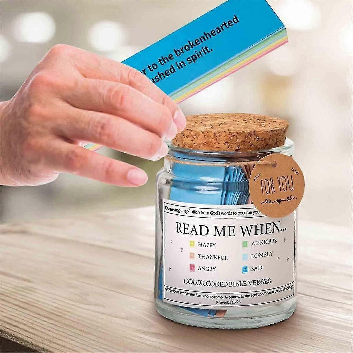 3PCS the Hope Jar Bible Verses Bible Verses in A Jar Glass Prayer Jar ...