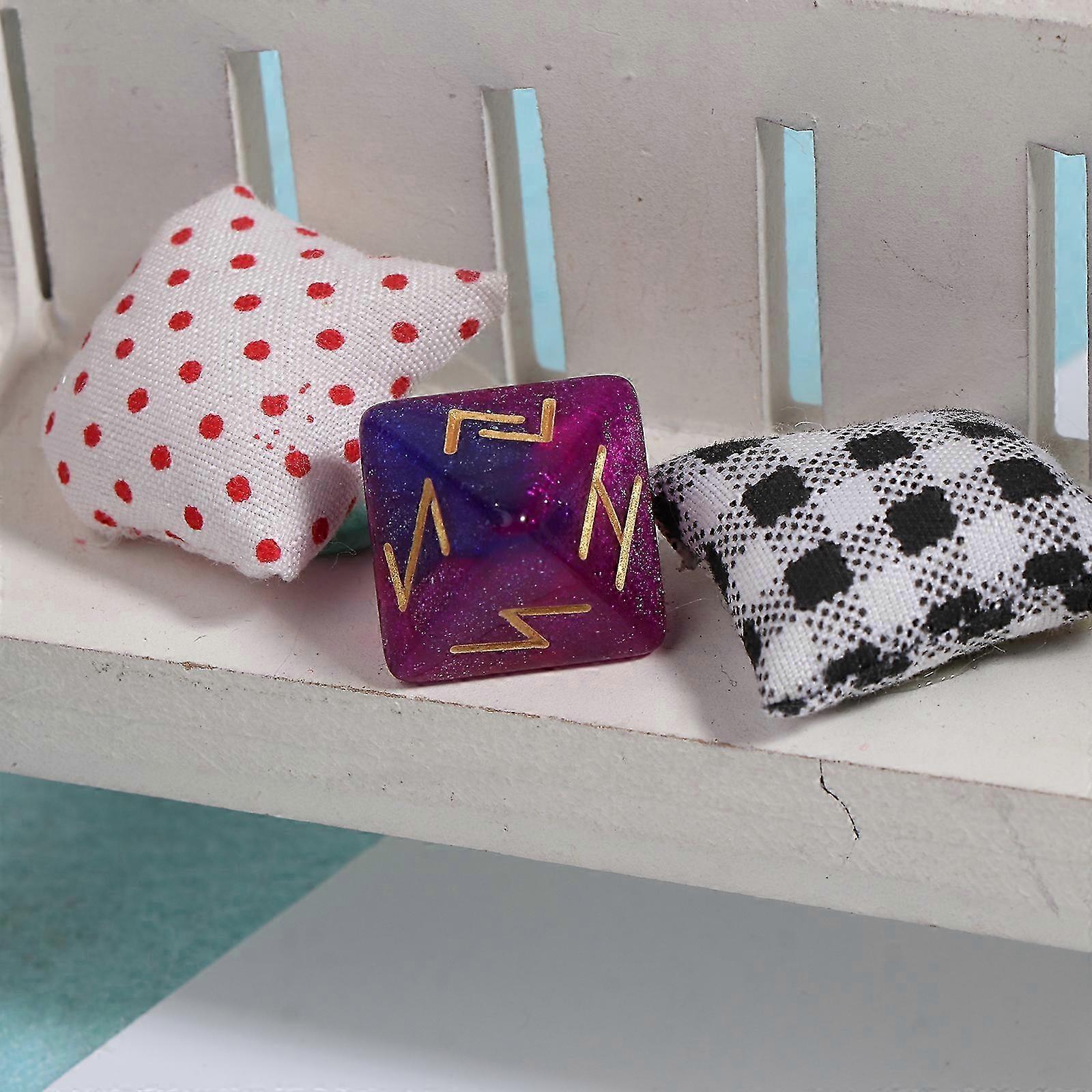 3x 8-Sided Rune Dice Polyhedral Dice Acrylic Astrological Dice Board ...