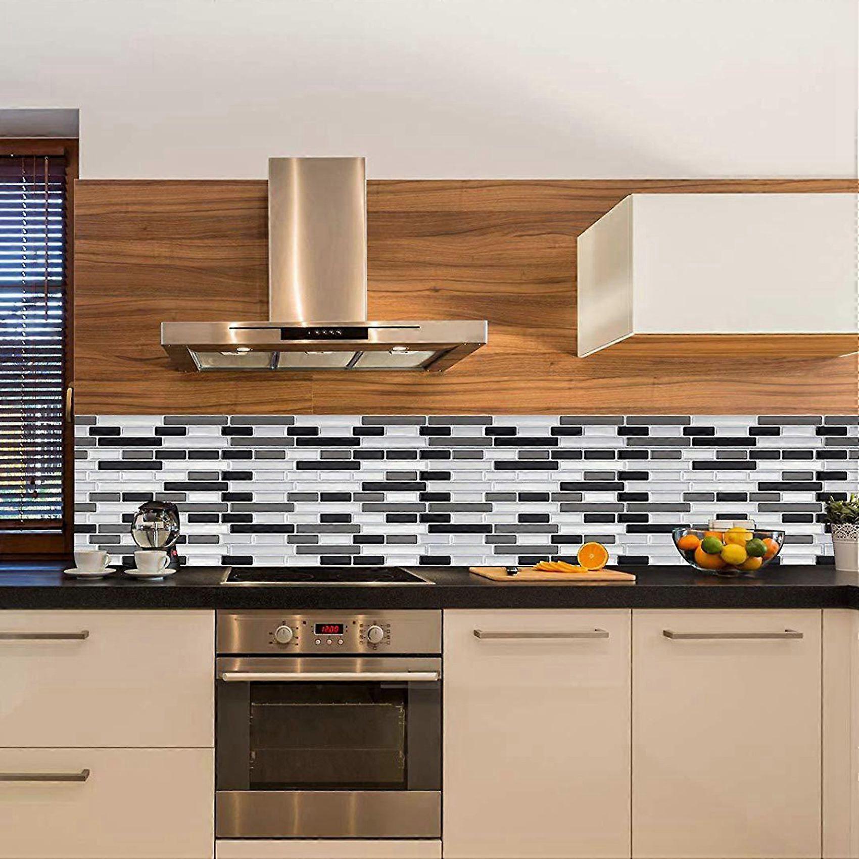 6X 3D Wall Stickers Brick Wallpaper Tile for Kitchen Bathroom ...
