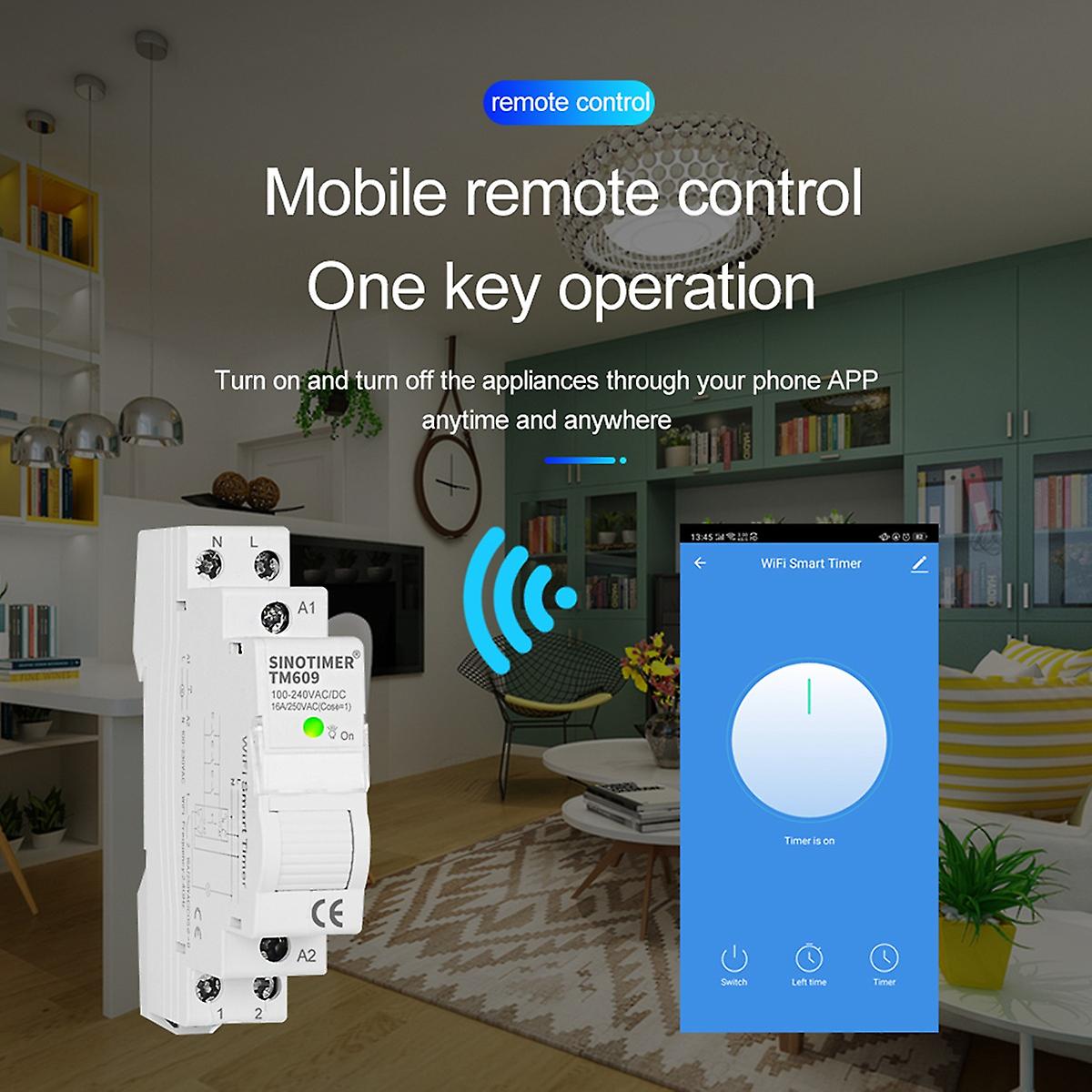 Tm609 Wifi Smart Timer Switch Tuya App Remote Control Wireless ...