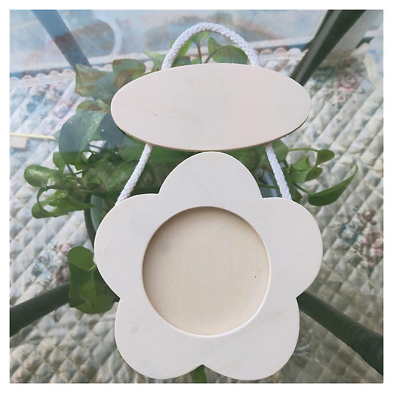 2pcs Diy Flowers Wooden Photo Frame White Embryo Super Light Clay ...