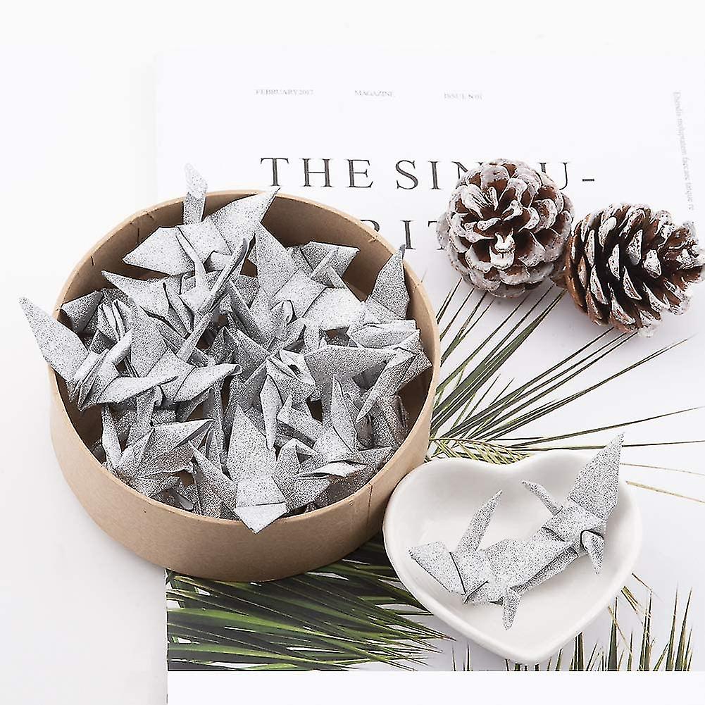 Origami Paper Cranes, 50pcs Handmade Folded Origami Paper Garland For ...
