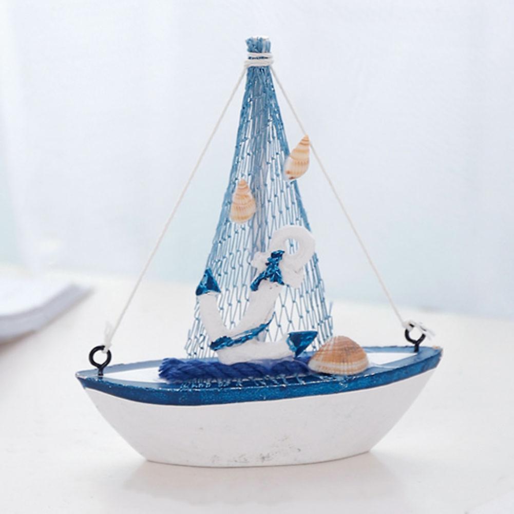 Sailing Boat Model Mediterranean Style Props Retro Nautical Decor ...