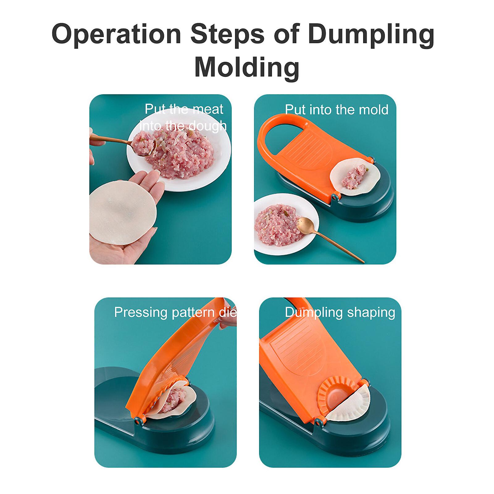 Dumpling Pastry Maker 2 In 1 Skin Press Mold - Orange Pp Dough Pressing ...