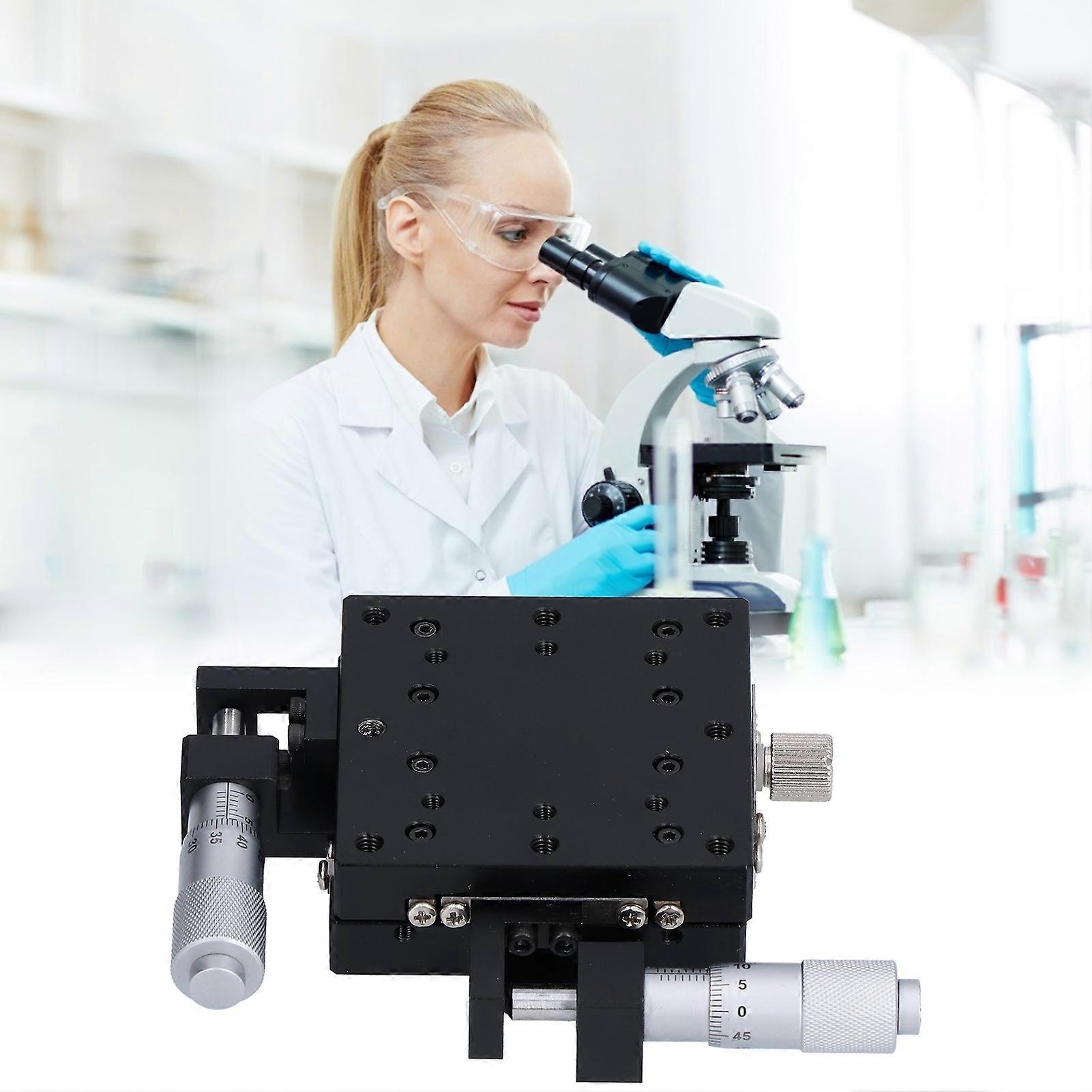 Xy Linear Stage Cross Roller Micrometer Manual Slide Table Trimming ...