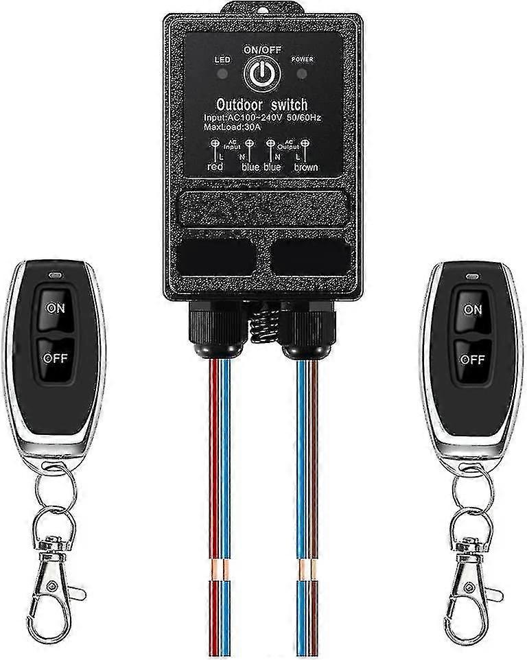IP65 Waterproof Wireless Remote Switch, AC 110V/220V/230V/240V RF ...