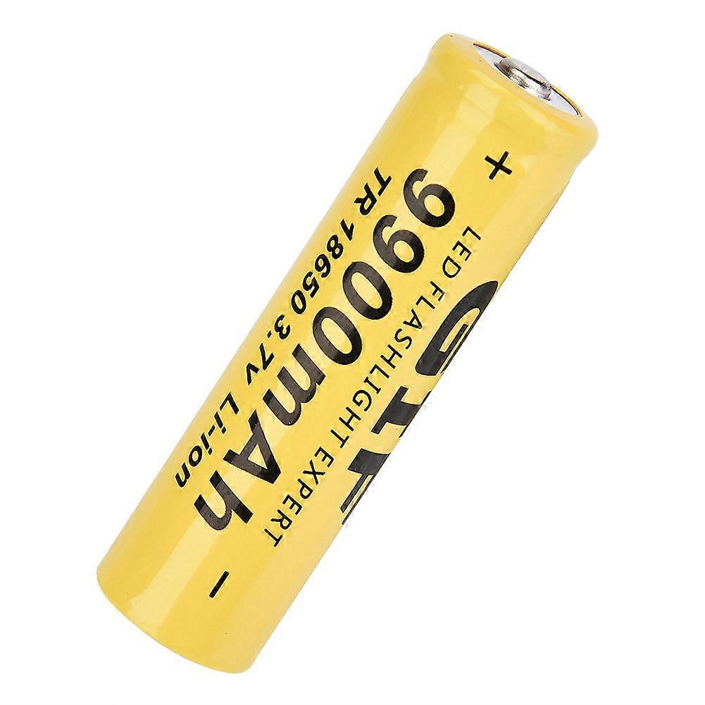 4PCS Flashlight Battery GIF 9900mAh 18650 Rechargeable Battery Yellow ...