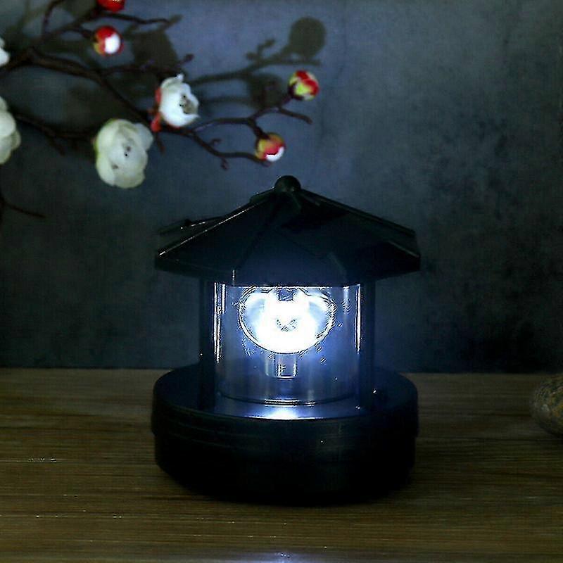 Solar Led Rotating Lighthouse Light Garden Yard Lawn Lamp Lighting ...